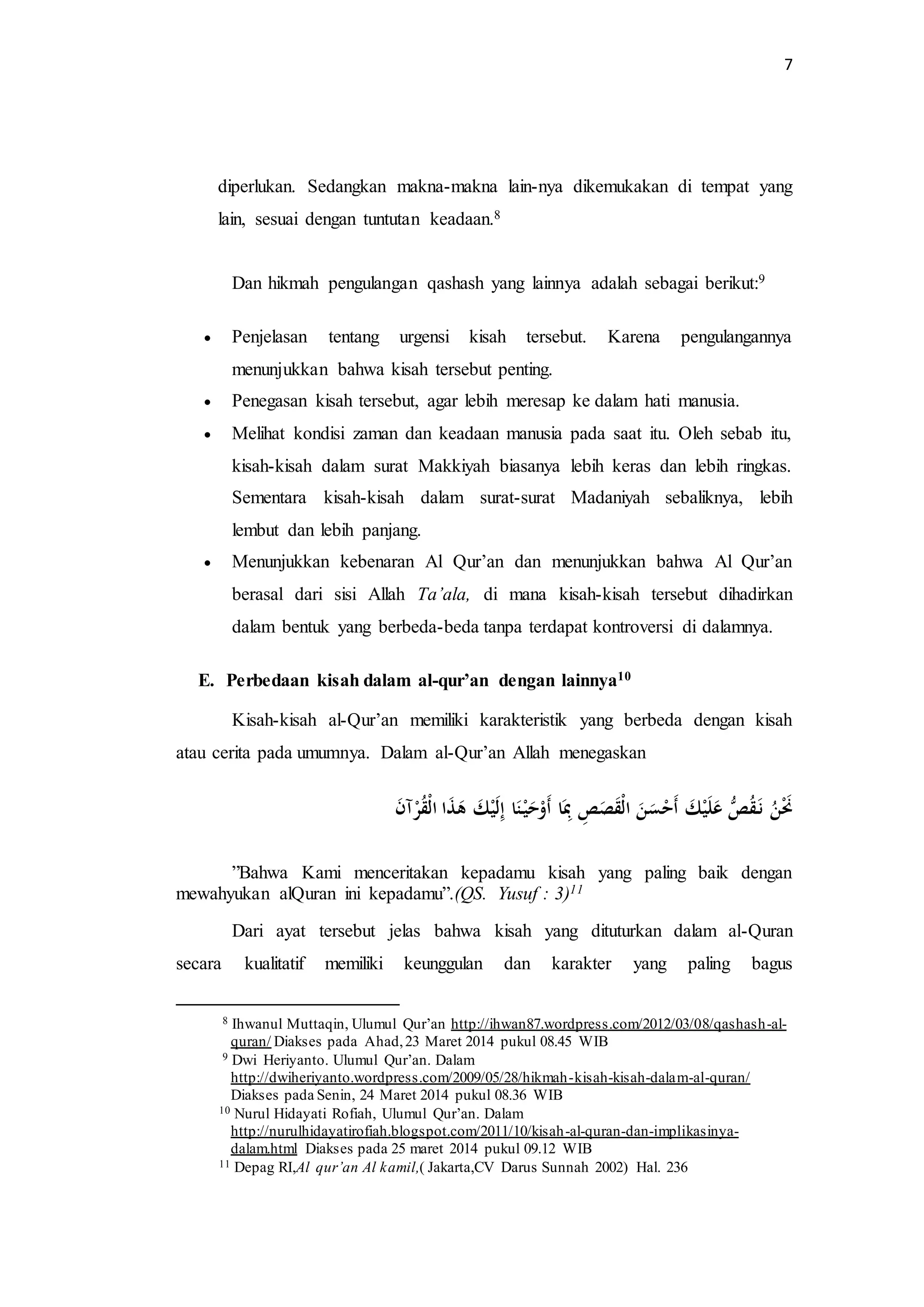 Makalah Qashash Al qur'an | DOCX