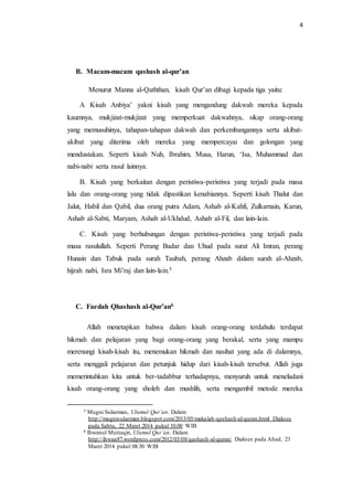Makalah Qashash Al qur'an | DOCX
