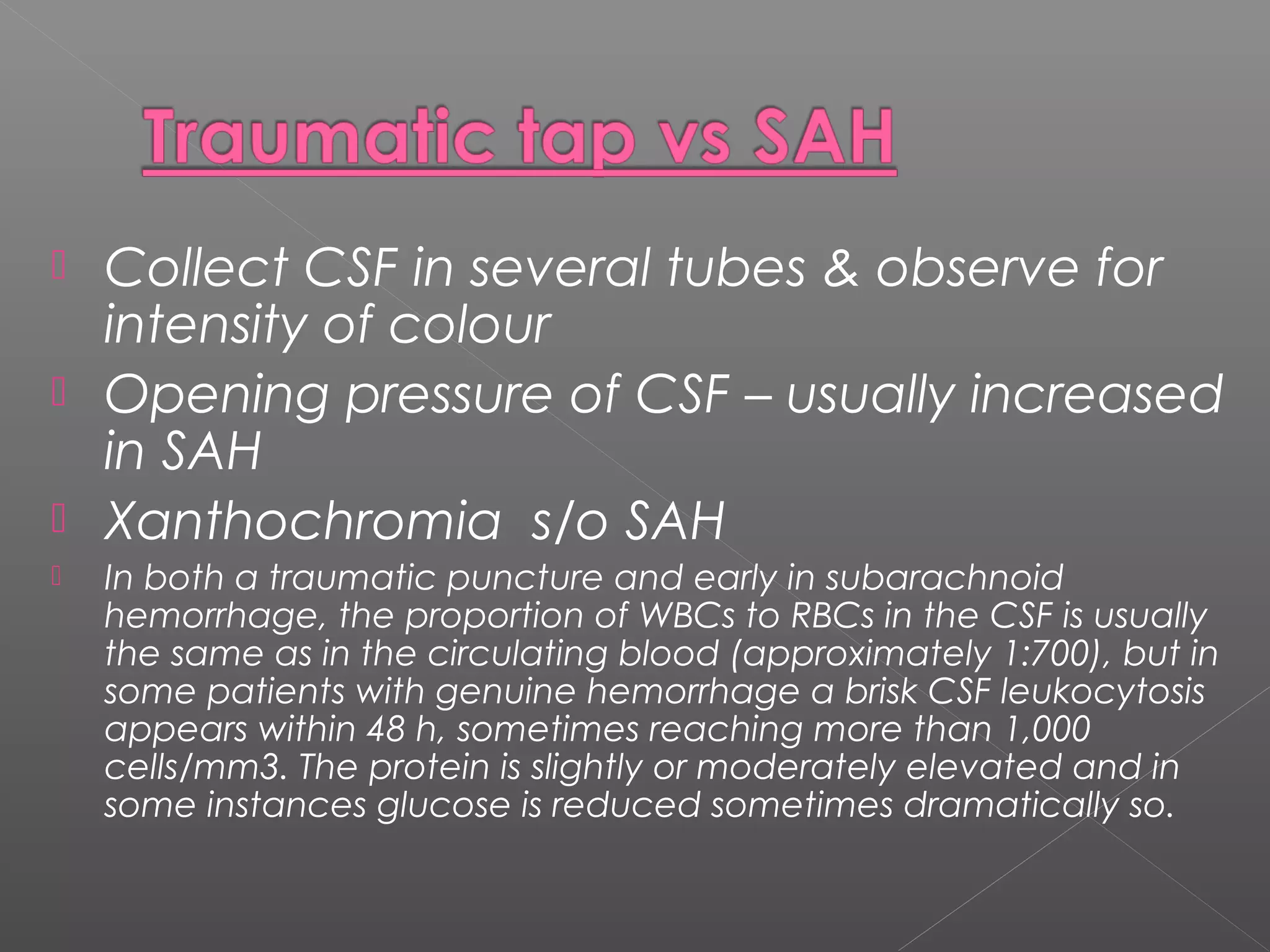 Sub-arachnoid hemorrhage | PPT