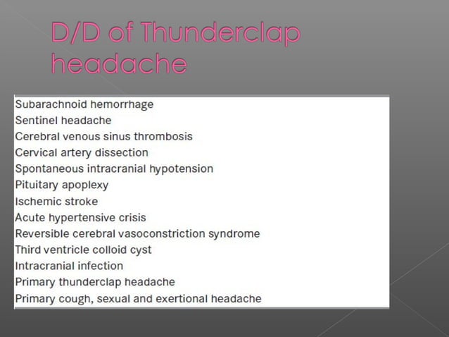 Sub-arachnoid hemorrhage | PPT | Blood Disorders | Diseases and Conditions