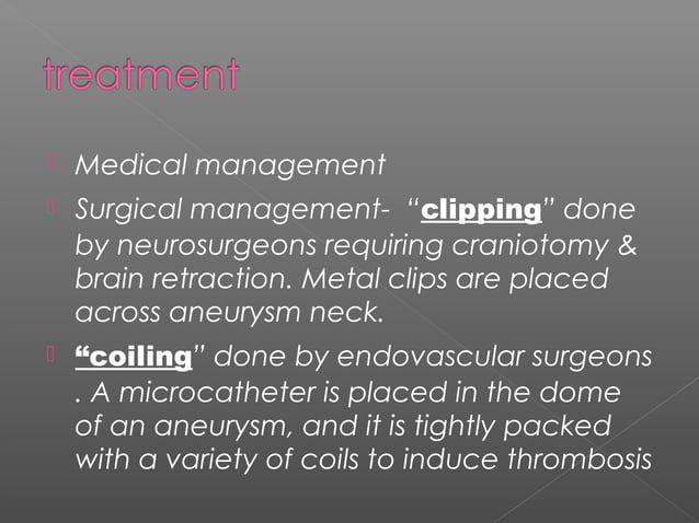 Sub-arachnoid hemorrhage | PPT | Blood Disorders | Diseases and Conditions
