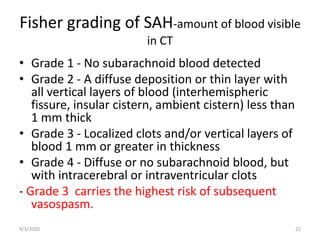 Non traumatic Subarachnoid hemorrhage (SAH) | PPTX