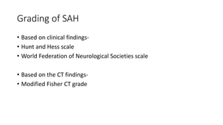 Subarachnoid hemorrhage in brain. .pptx