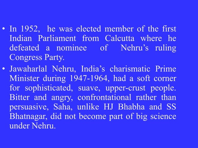 Meghnad Saha: Work, life, and times | PPTX | Physics | Science