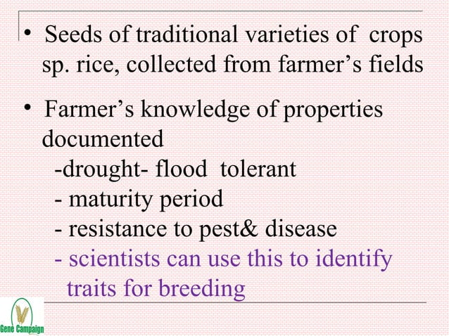 Manifesto: Suman Sahai - Grassroots Innovations in Agriculture | PPT