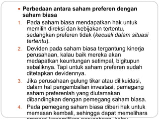 Saham Biasa & Preferen | PPTX