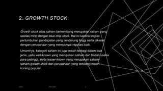 JENIS_JENIS SAHAM YANG DIKENAL DI INDONESIA | PPTX