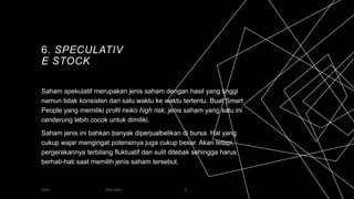 JENIS_JENIS SAHAM YANG DIKENAL DI INDONESIA | PPTX