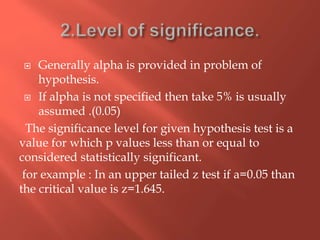PROCEDURE FOR TESTING HYPOTHESIS | PPTX