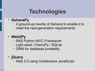 Sahana At FoSSkriti 2009 | PPT | Technology & Computing