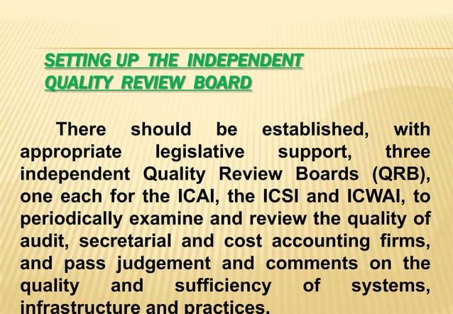 Naresh Chandra Committee Report | PPTX | Business Accounting & Finance ...