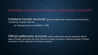 BALANCE OF PAYMENT - MEANING, COMPONENTS AND Disequilibrium | PPTX