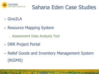 SahanaCamp NYC Day 1 AM: Sahana Eden Case Studies | PPT