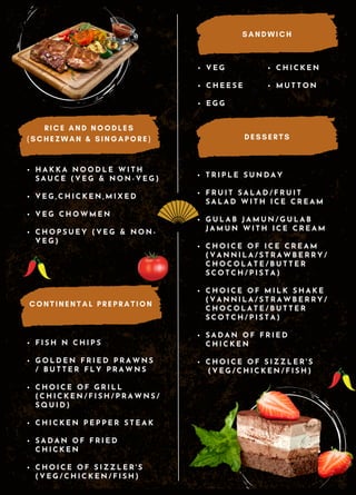 Sahana castle restaurant menu | PDF