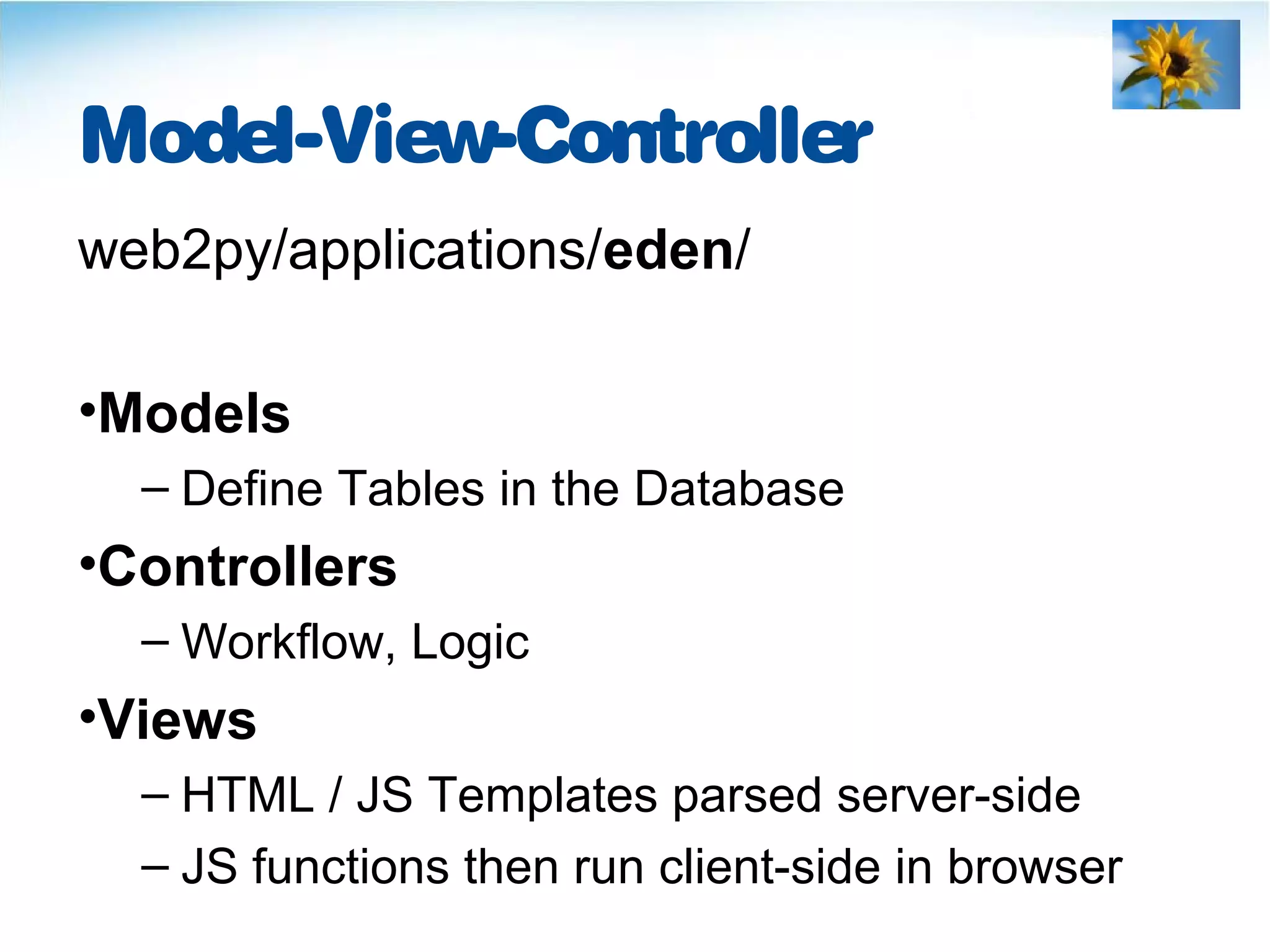 Sahana Eden : Developer Environment (VM) (SahanaCamp 1.2) | PPT