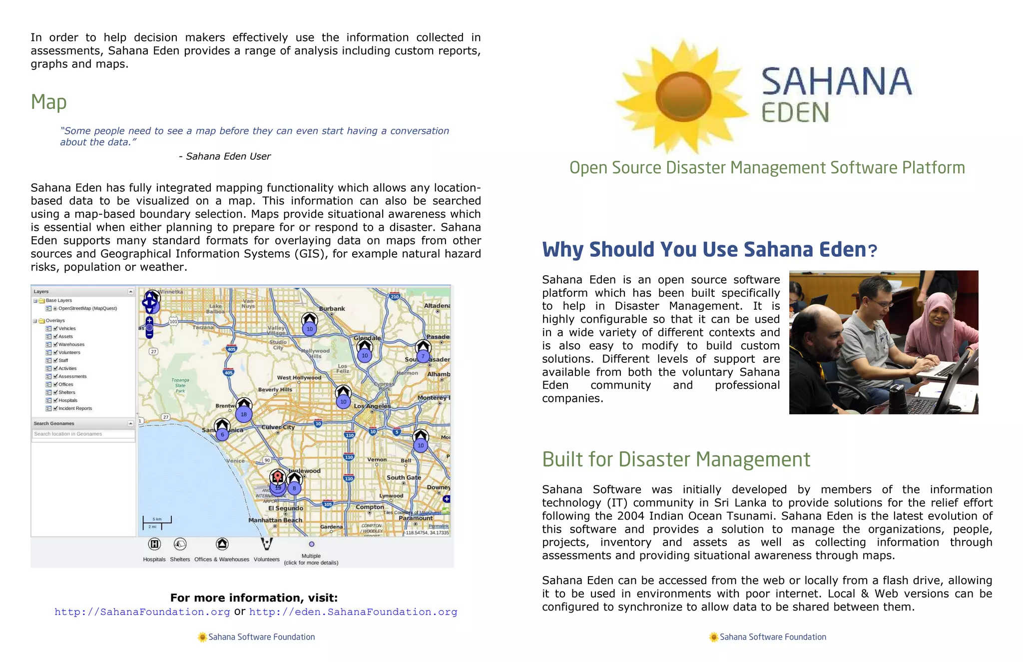 Sahana Eden brochure | PDF