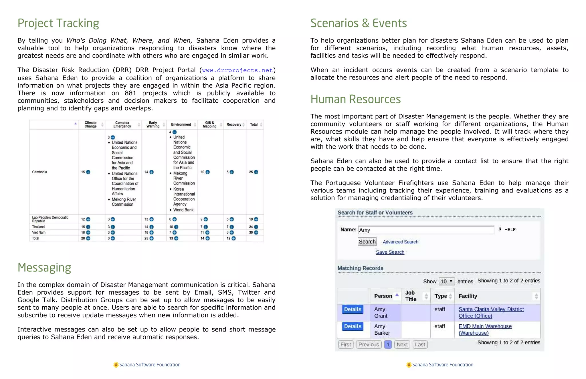 Sahana Eden brochure | PDF
