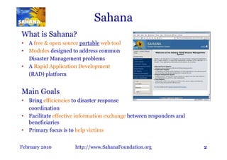 Sahana Haiti Brief 022310 | PPT