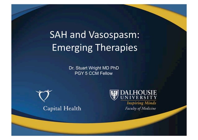 Subarachnoid hemorrhage and Vasospasm | PDF