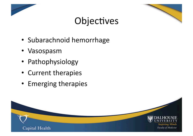 Subarachnoid hemorrhage and Vasospasm | PDF