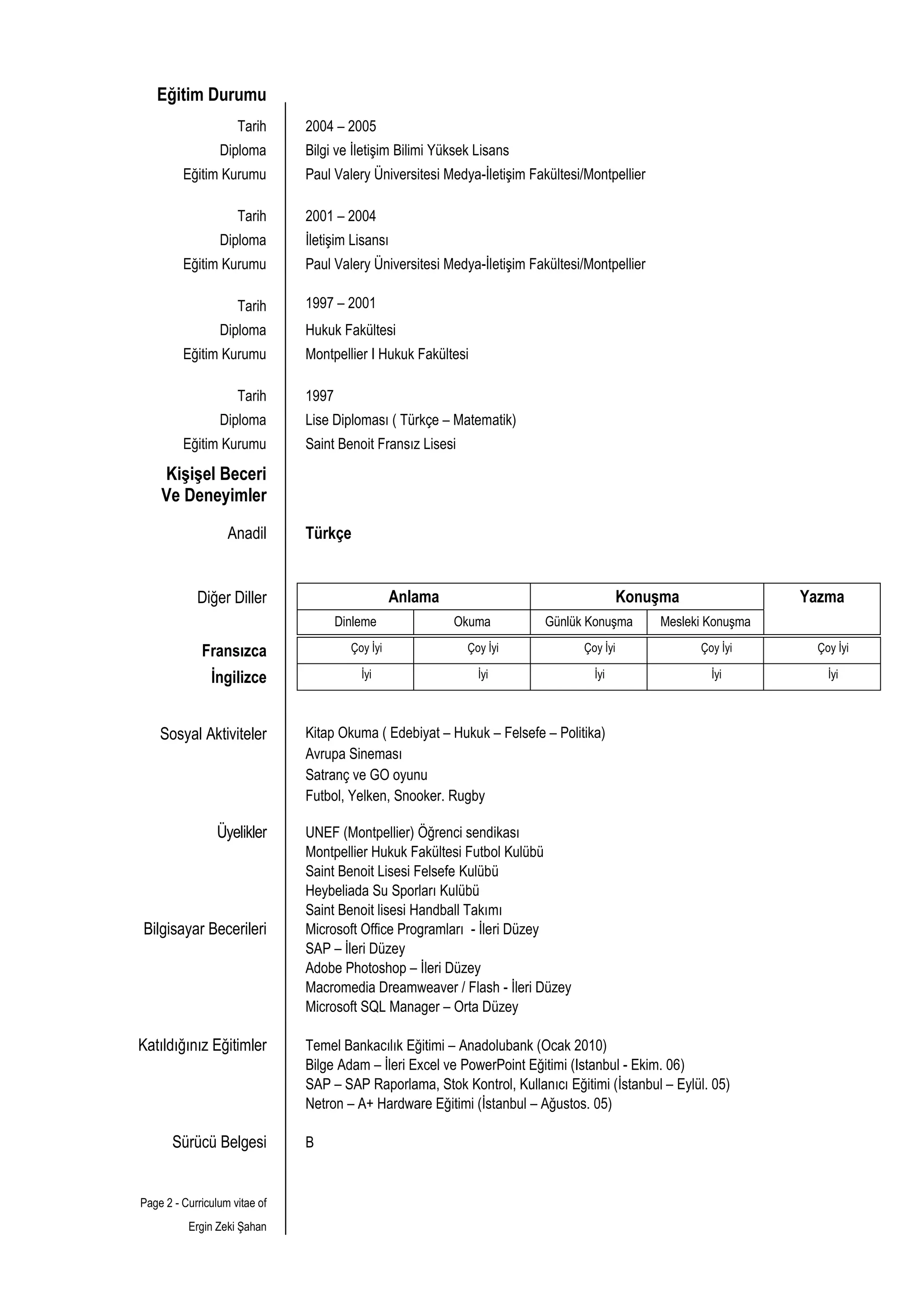 Curriculum Vitae | DOCX