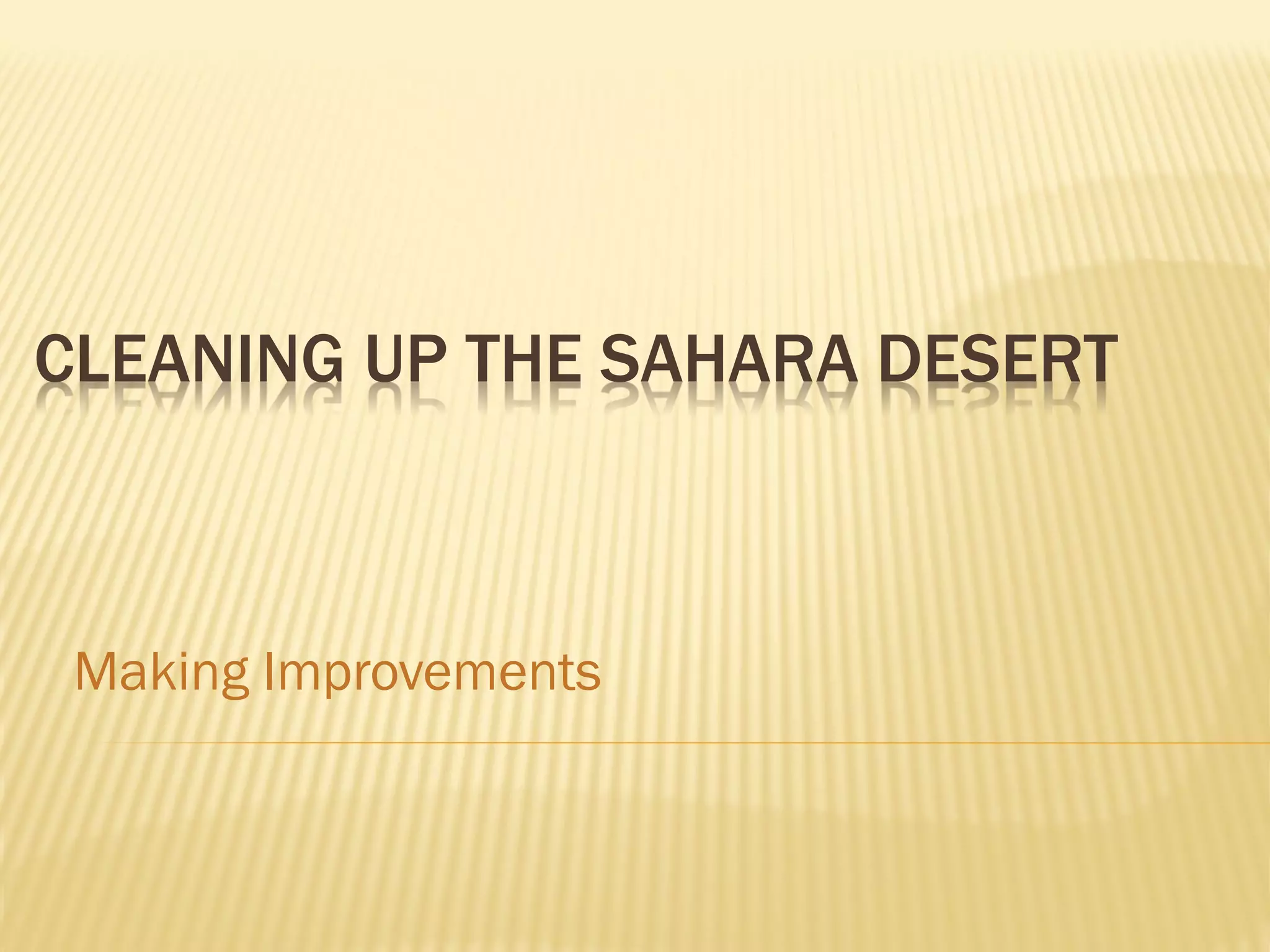 Desert Clean Up | PDF