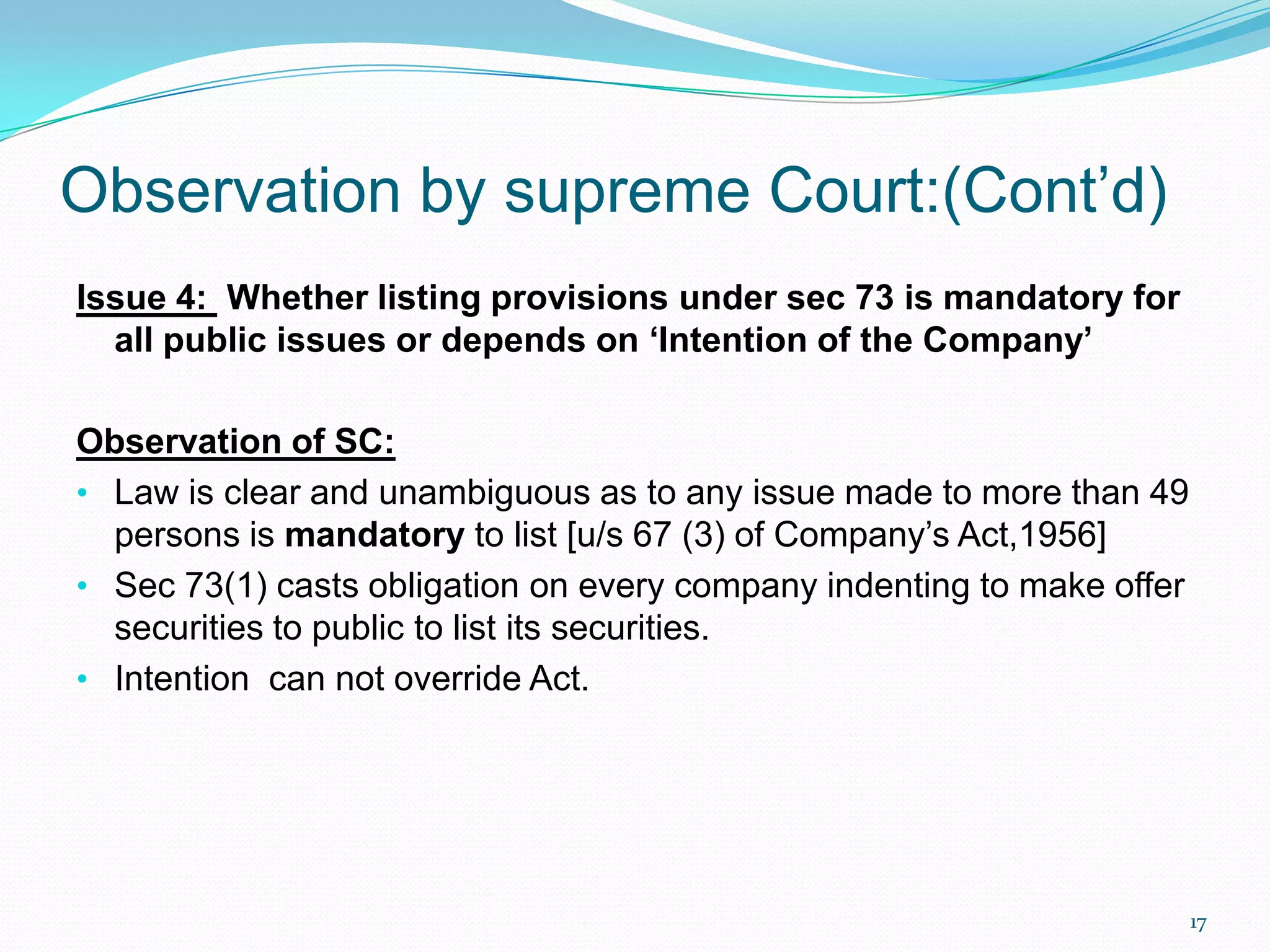 Sahara V/s Sebi Case analysis (Law point of view) | PPTX