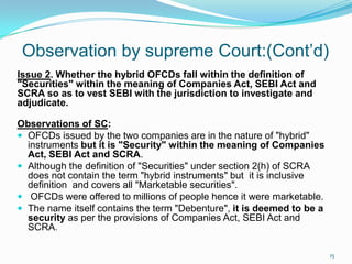 Sahara V/s Sebi Case analysis (Law point of view) | PPTX