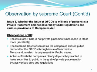 Sahara V/s Sebi Case analysis (Law point of view) | PPTX