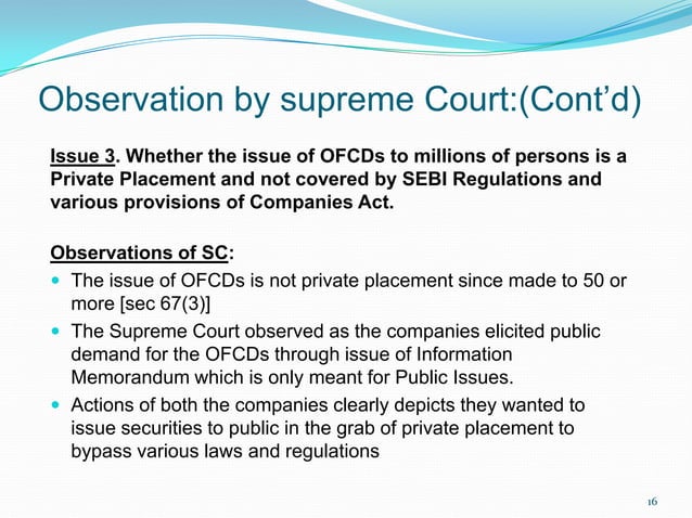 Sahara V/s Sebi Case analysis (Law point of view) | PPTX | Business ...