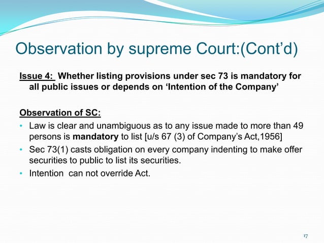 Sahara V/s Sebi Case analysis (Law point of view) | PPTX | Business ...