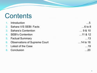 Sahara V/s Sebi Case analysis (Law point of view) | PPTX