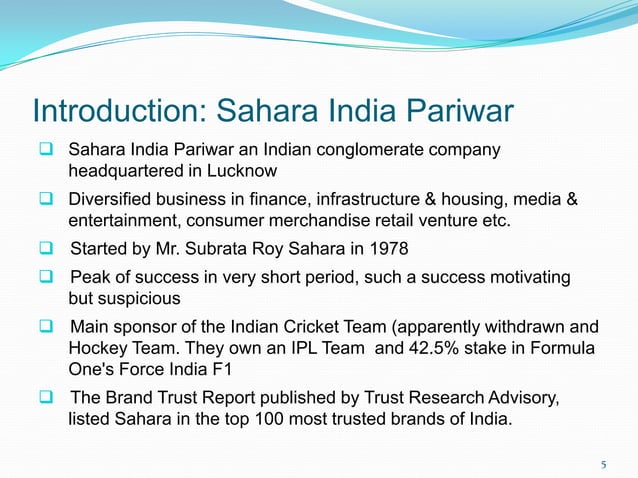 Sahara V/s Sebi Case analysis (Law point of view) | PPTX | Business Accounting & Finance | Business
