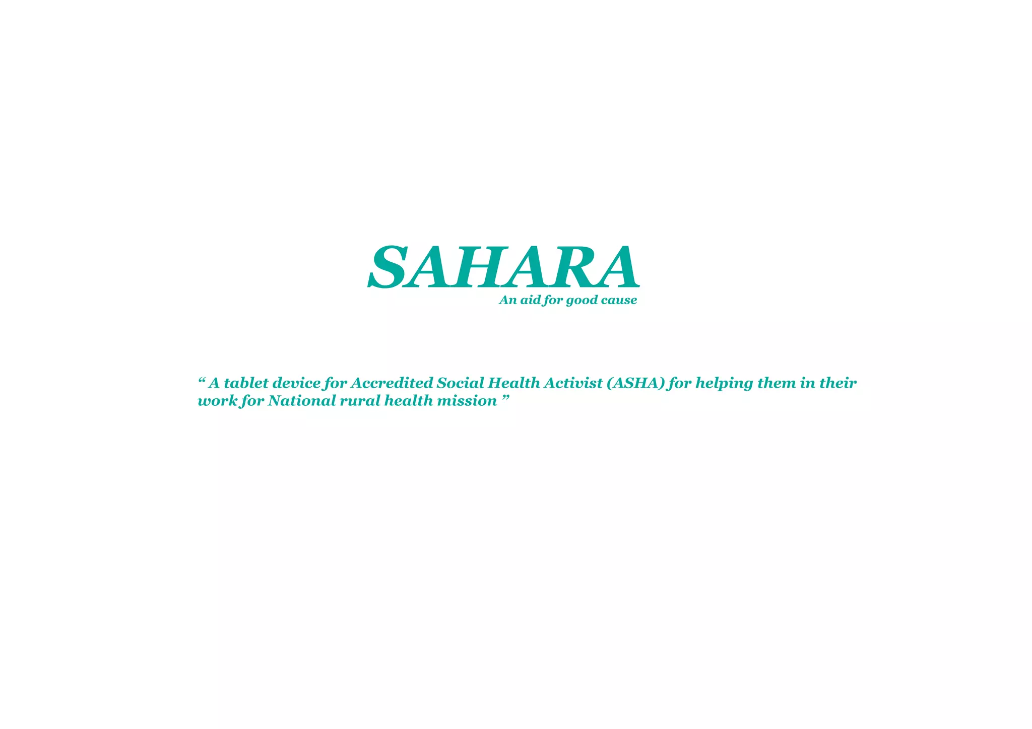 Sahara for asha worker | PDF | Women\'s Health | Healthy Living