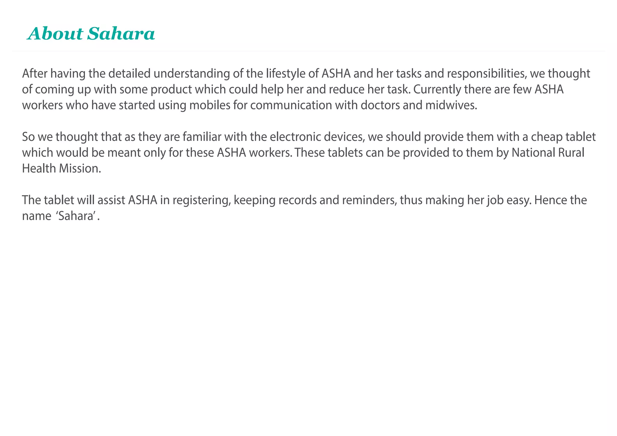 Sahara for asha worker | PDF | Women\'s Health | Healthy Living