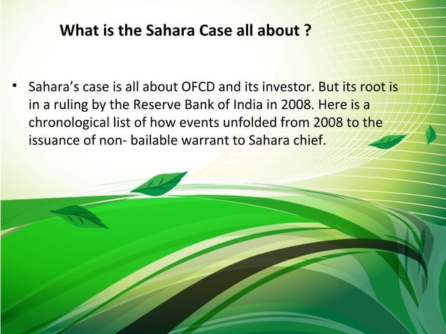 Sahara group v/s SEBI | PPT