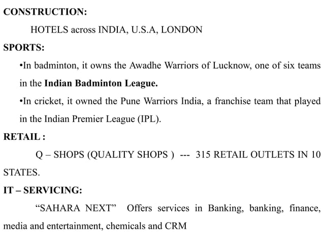 SAHARA India Pariwar | PPT