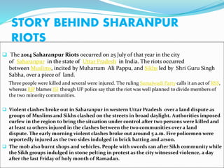 Saharanpur riots | PPTX