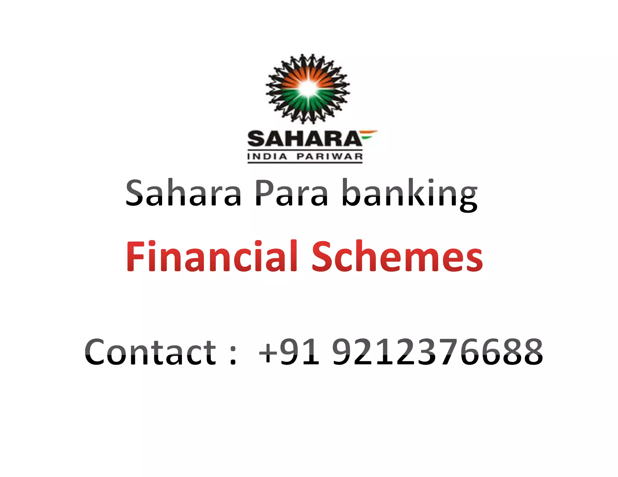 Sahara Parabanking Scheme | PDF