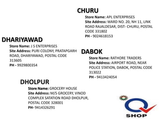 Sahara Q Shop Locator Rajasthan | PPTX