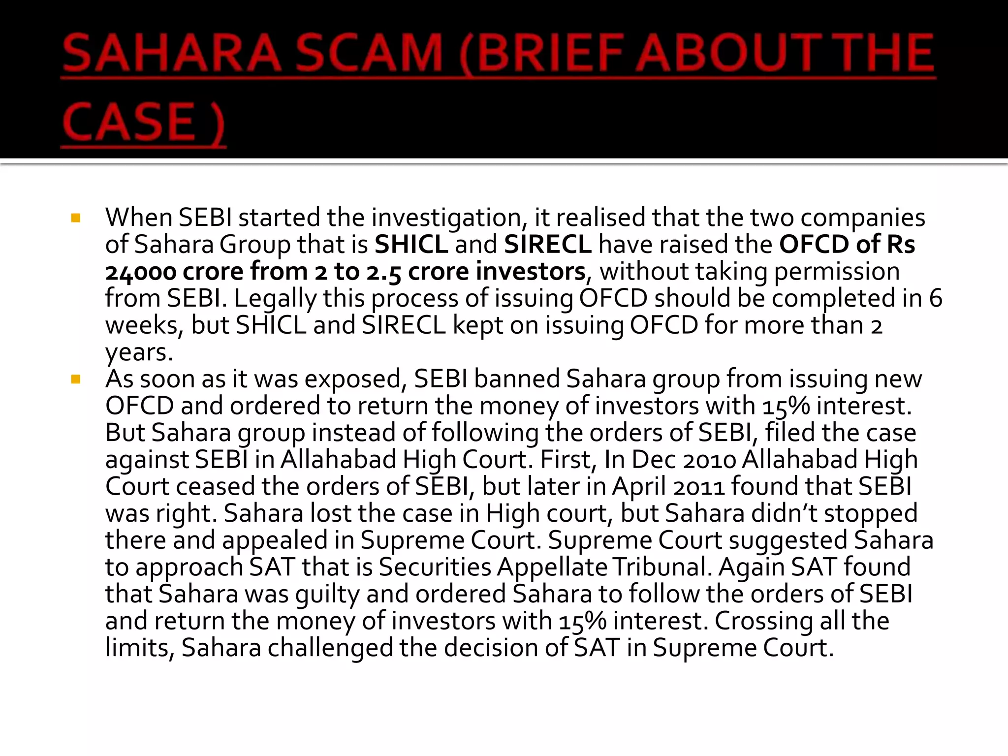 Sahara scam | PPTX