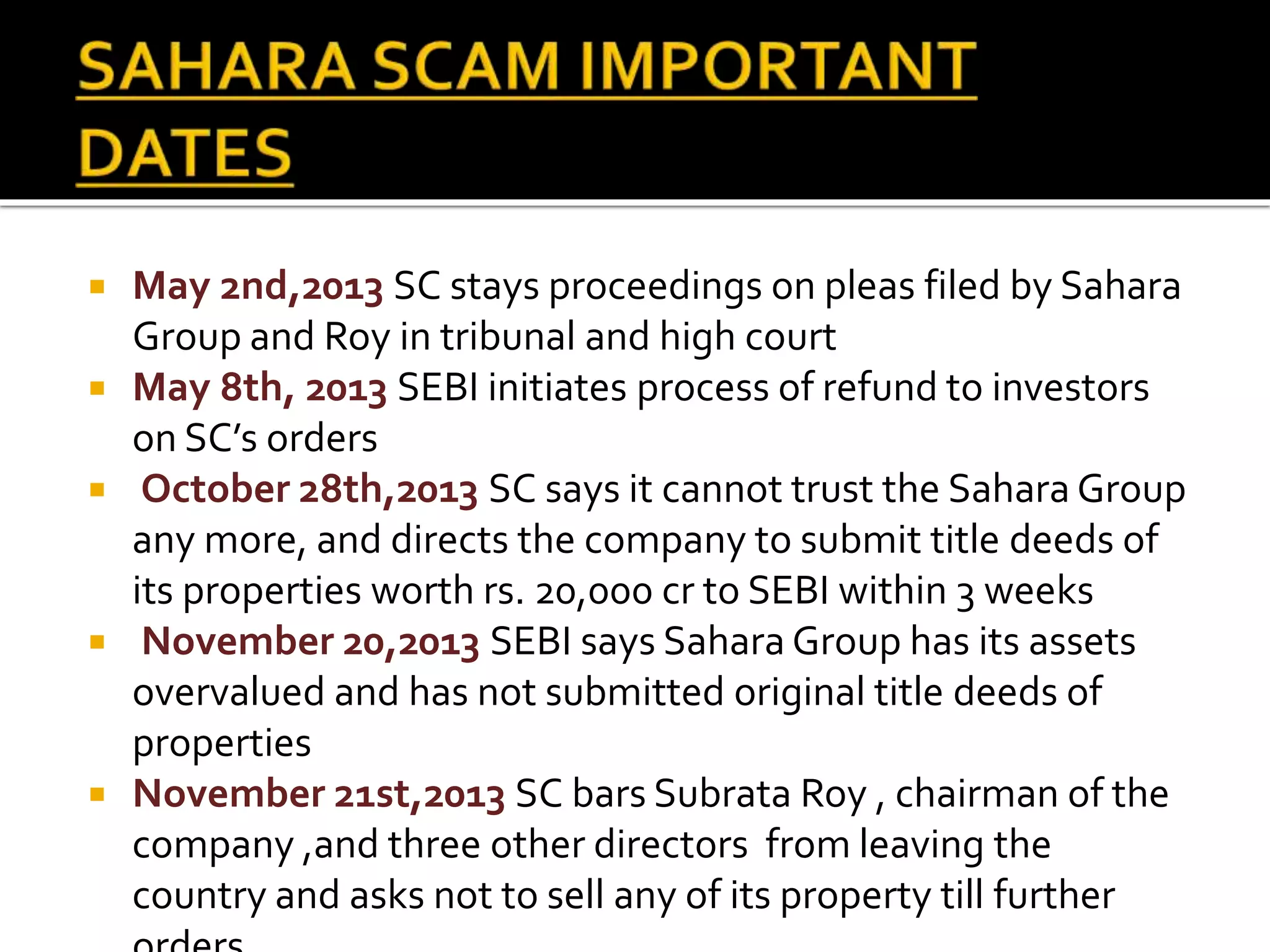 Sahara scam | PPTX