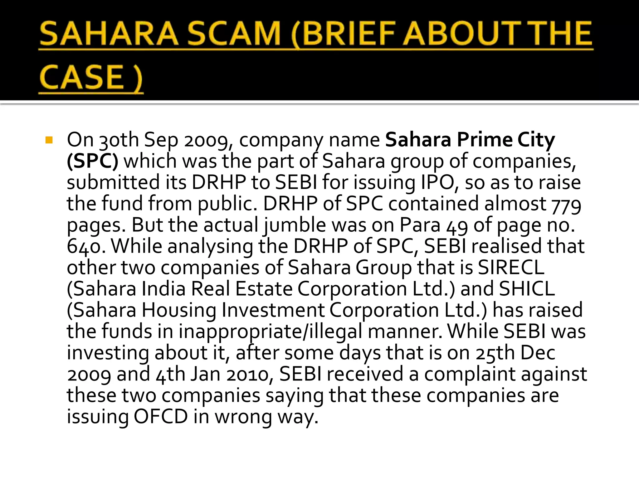 Sahara scam | PPTX