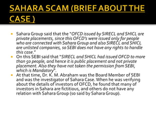Sahara scam | PPTX