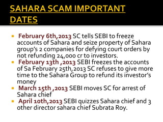 Sahara scam | PPTX