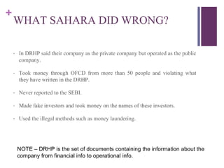 Sahara scam power point | PPTX