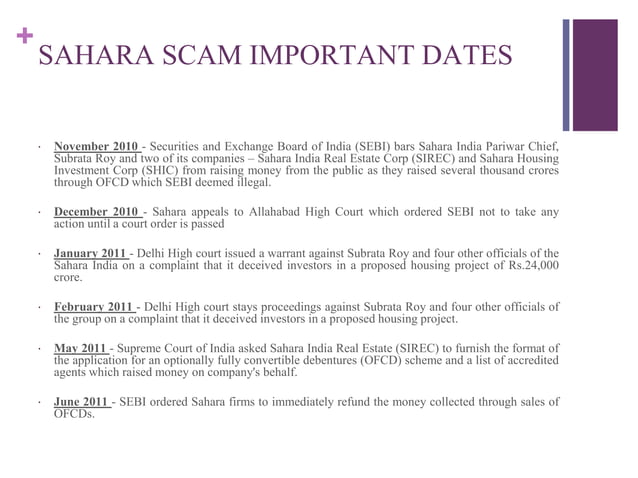 Sahara scam power point | PPTX | Stocks and Bonds | Personal Investing