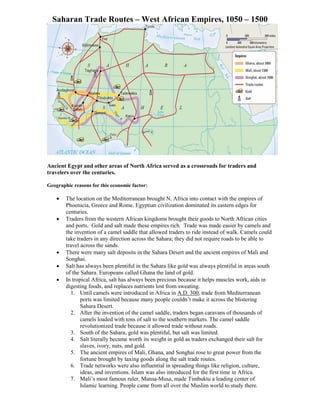 West African Trade Routes