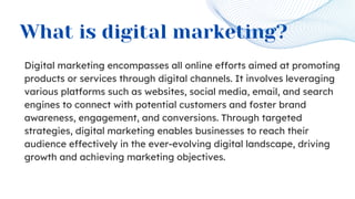 Digital marketing guide complete guide for beginners | PPT