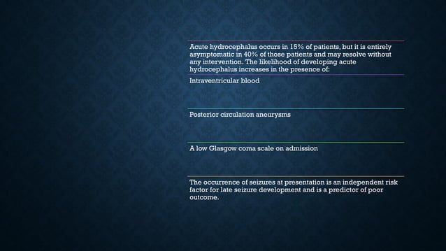 Subarachnoid Hemorrhage: Diagnosis and Management | PPTX
